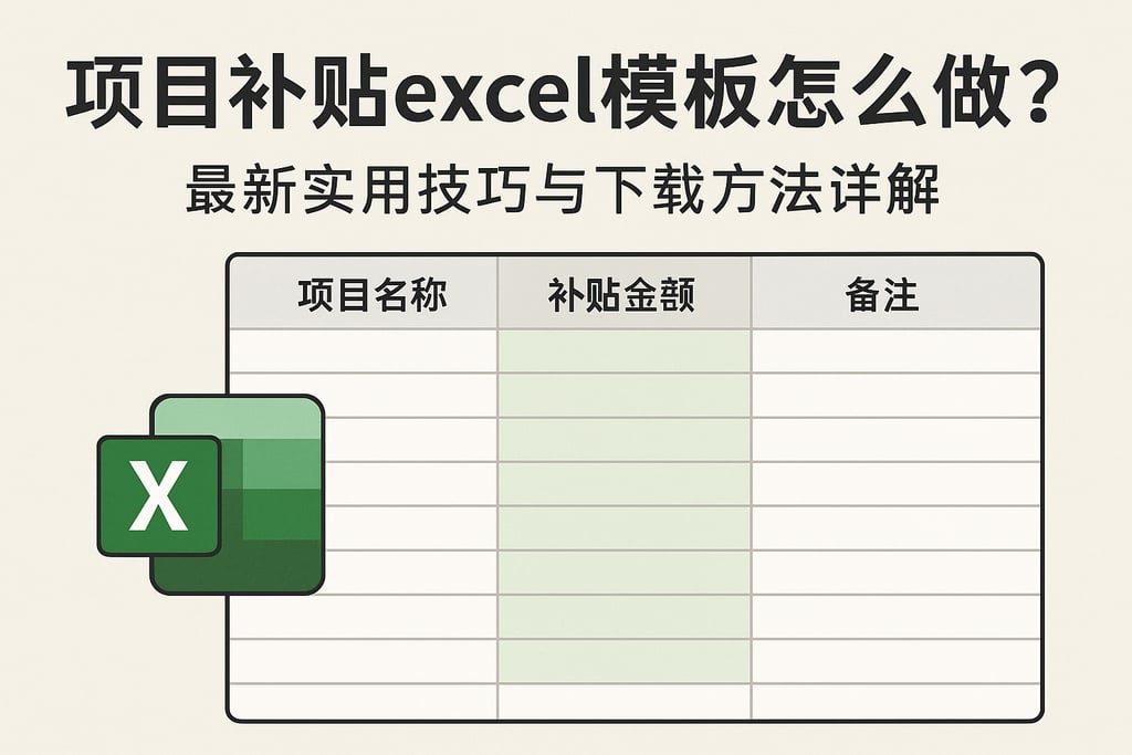 项目补贴excel模板怎么做？最新实用技巧与下载方法详解 | 零代码企业数字化知识站
