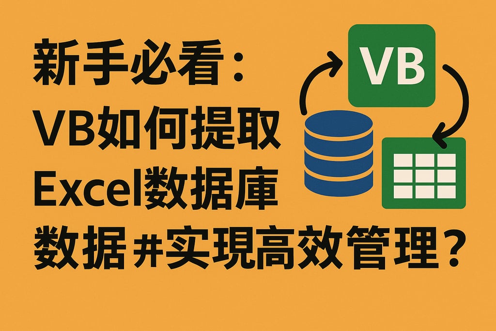 新手必看：VB如何提取Excel数据库数据并实现高效管理？ | 零代码企业数字化知识站
