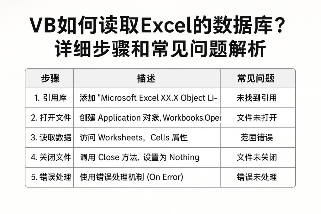 VB如何读取Excel的数据库？详细步骤和常见问题解析 | 零代码企业数字化知识站