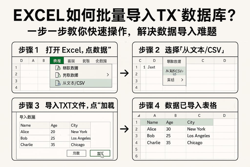 excel如何批量导入txt数据库？一步一步教你快速操作，解决数据导入难题 | 零代码企业数字化知识站