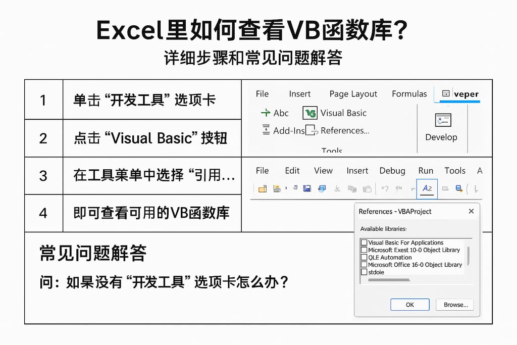 excel里如何查看vb函数库？详细步骤和常见问题解答 | 零代码企业数字化知识站