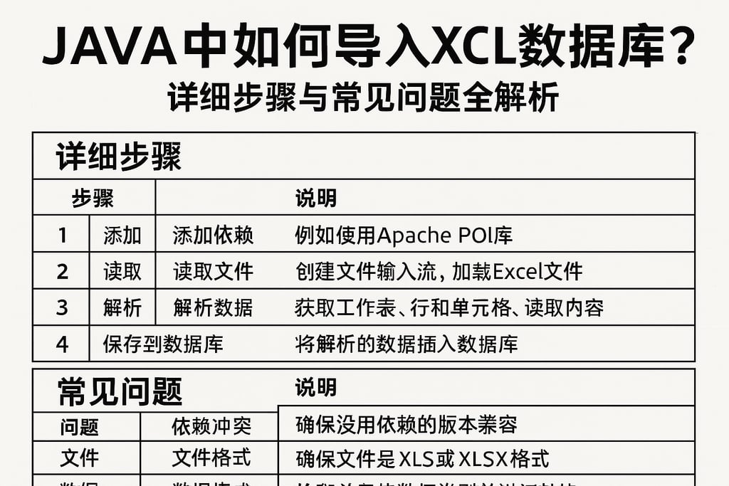 java中如何导入excel数据库？详细步骤与常见问题全解析 | 零代码企业数字化知识站